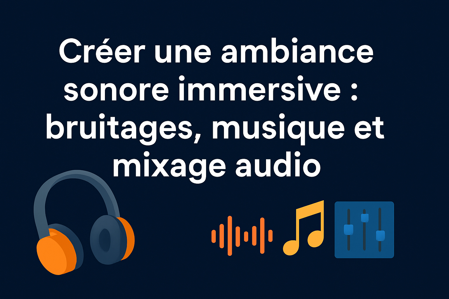 Comment créer une ambiance sonore - Comprendre et maîtriser la vidéo